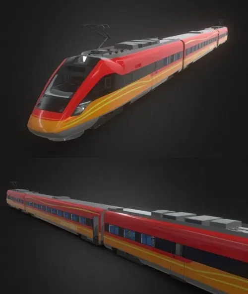 Vehicles & Machinery STL Download - Intercity train germanyby Abdul_Aziz