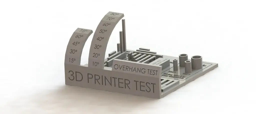 Test Models STL Download - 3d print overhang testerby Creative Craft 3D