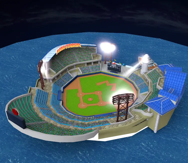 Free Board Games & Card Games STL Download - Mario Baseball Stadiumby ...