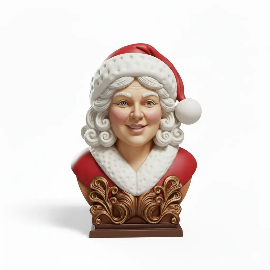 Home Decorations & Ornaments STL Download - Santa Claus Bust ...