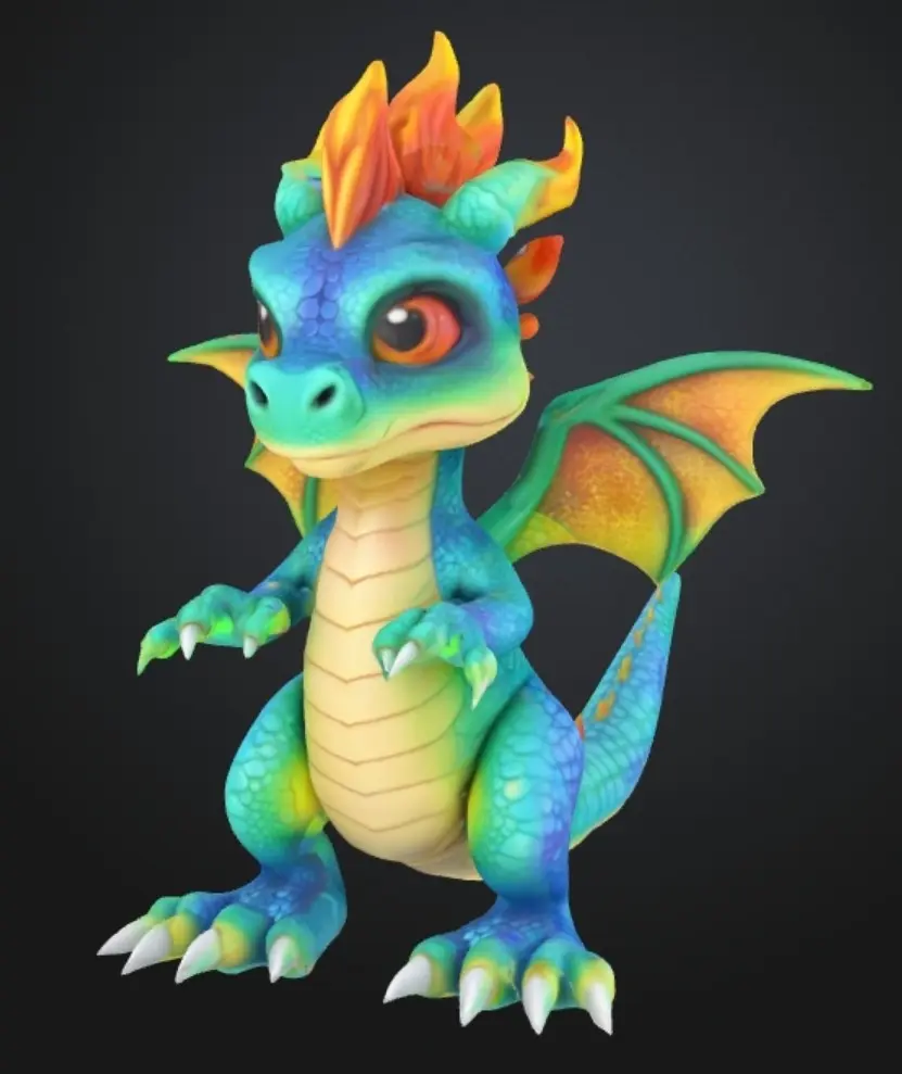 3D Printer Files | 3MF File | Elemental Baby Dragon | Creality Cloud