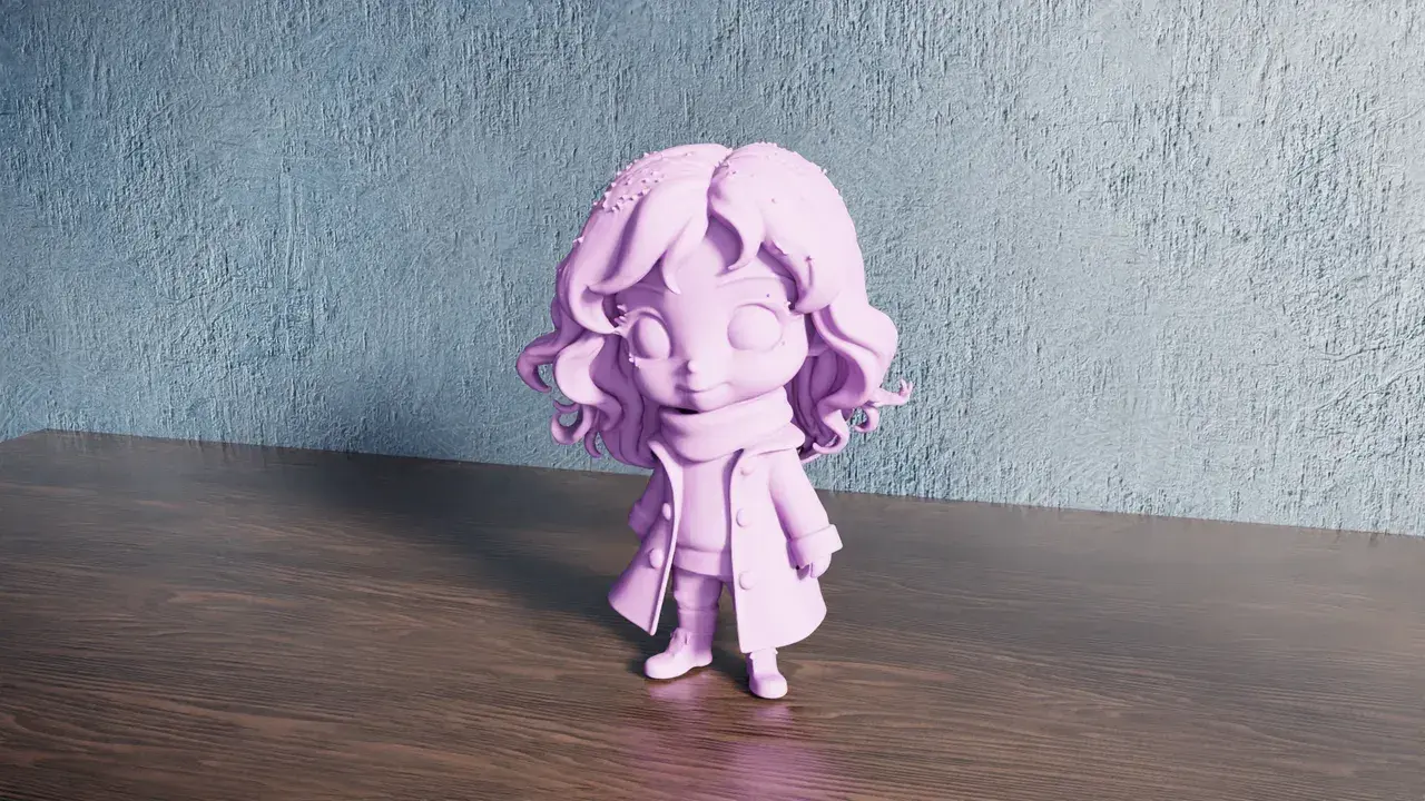 3D Printer Files | 3MF File | Chibi Hermione Granger under Snow ...