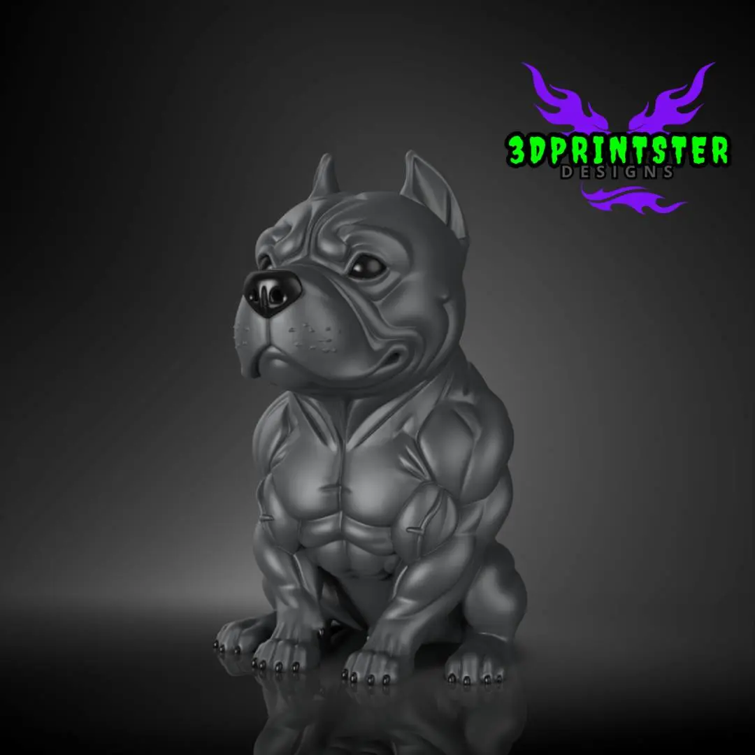 3D Printer Files | 3MF File | Flexing Pup: The Ultimate American Pit ...