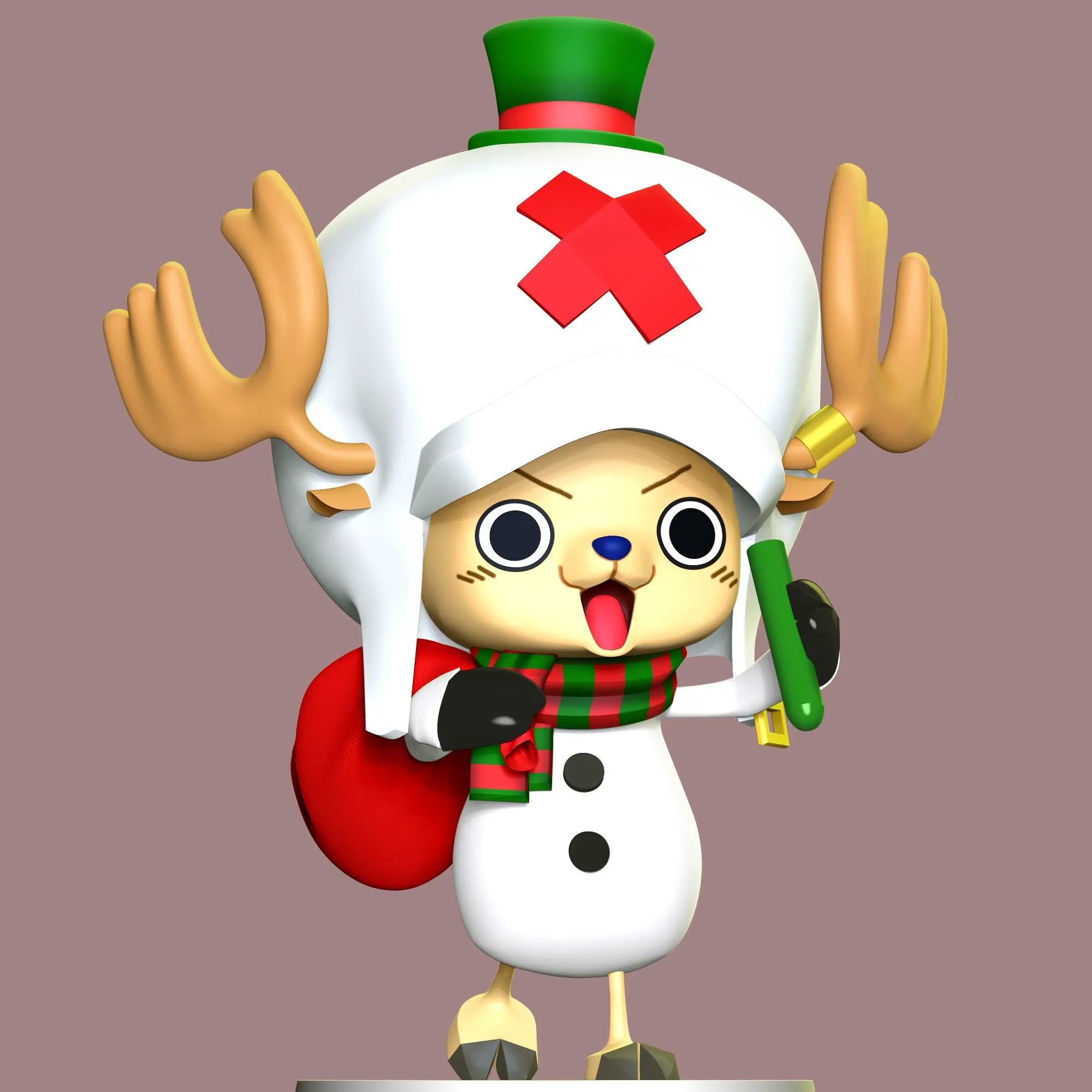Characters & Creatures STL Download - Tony Tony Chopper XMasby LoveModels
