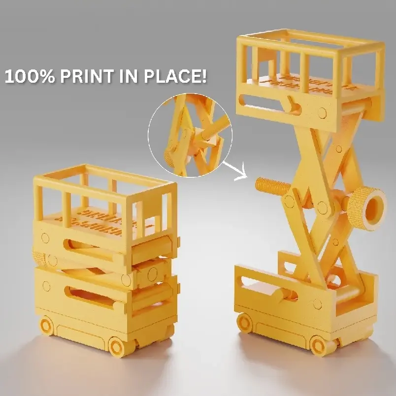 無料 Board Games & Card Games STL ダウンロード - Scissor Lift Print in Place ...