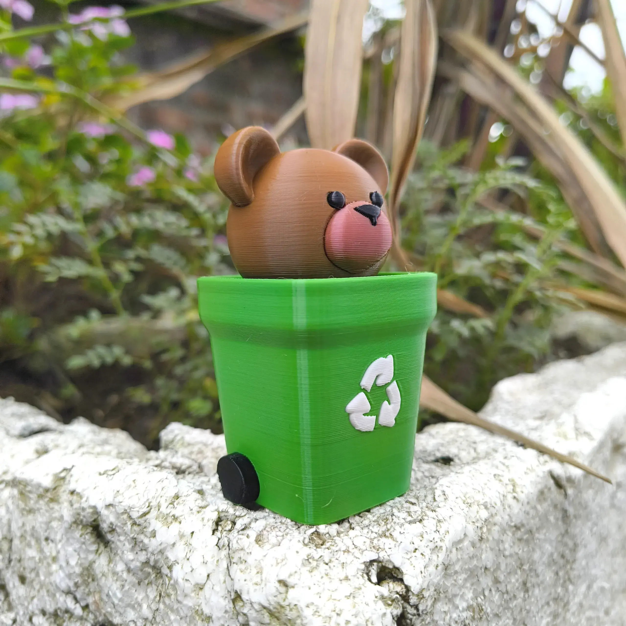 Other STL Download - Trash Teddy Bear ( Clicker )by akash3dprints