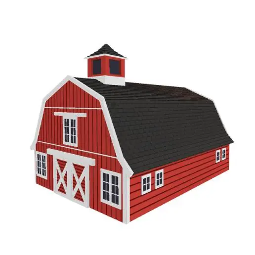 Other STL Download - Classic Red Barn with Cupola 3D Model STL ...