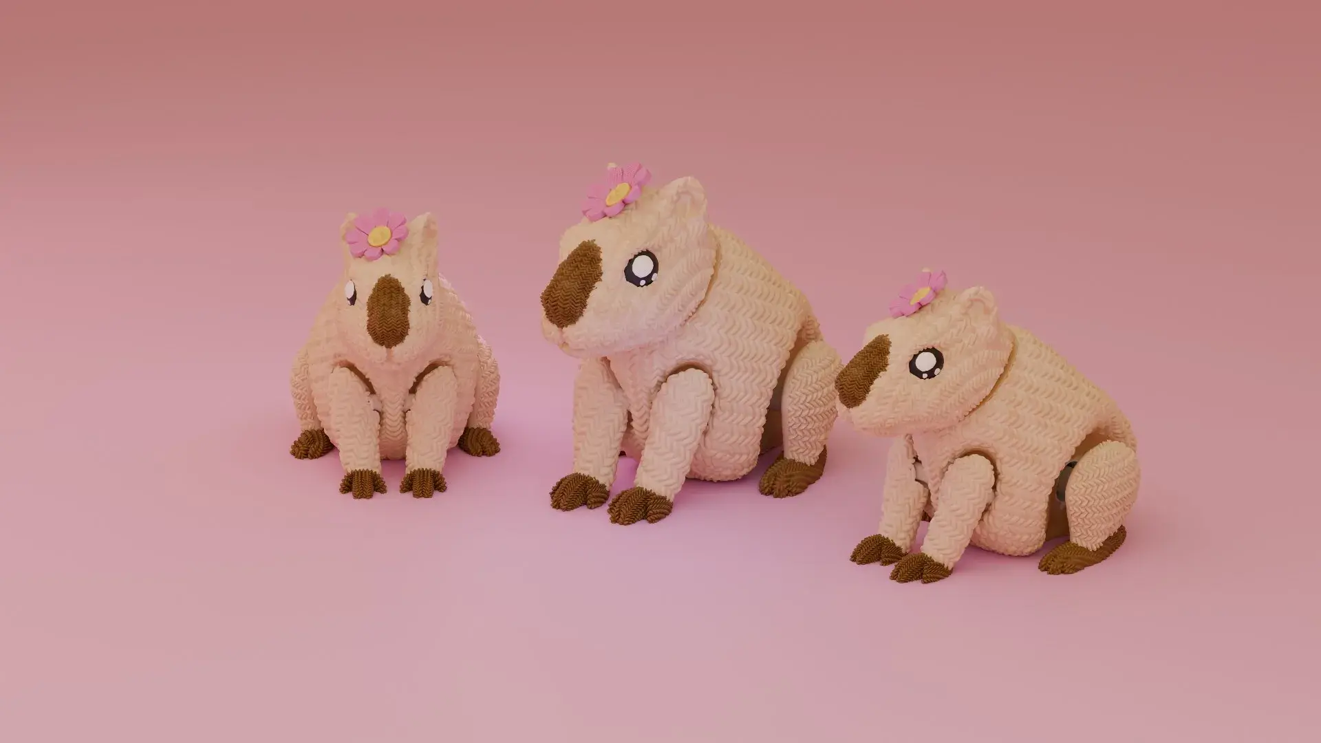 3D Printer Files | 3MF File | Crochet articulated Capybara | Creality Cloud