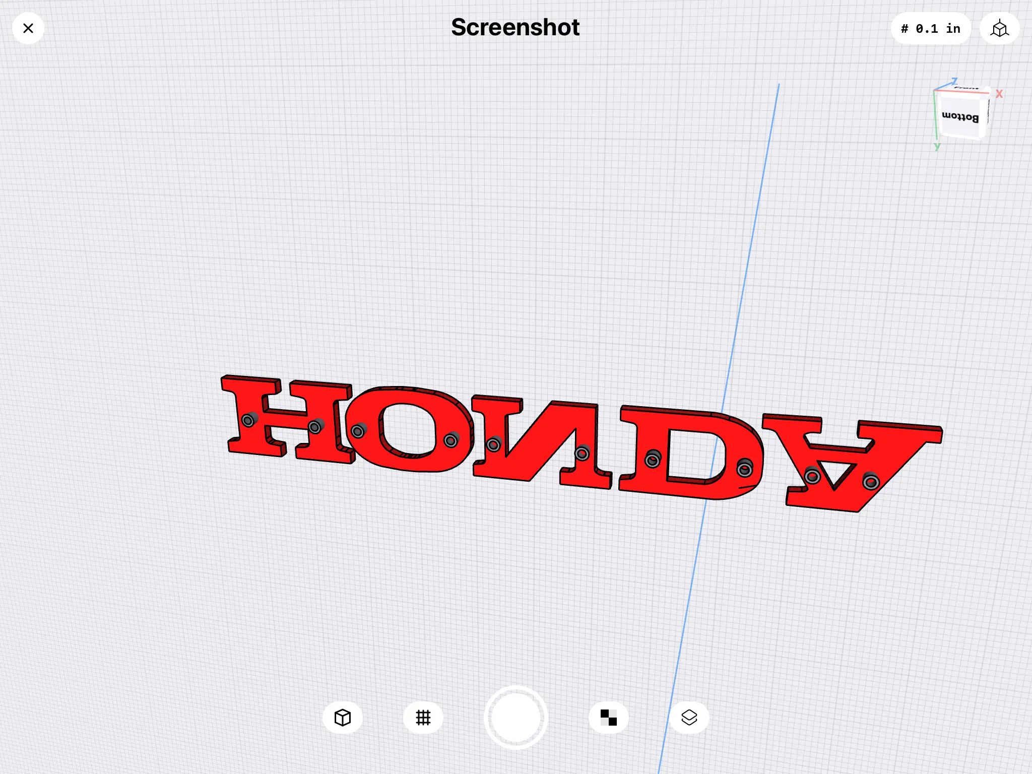 3D Printer Files | 3MF File | Honda thin letters | Creality Cloud