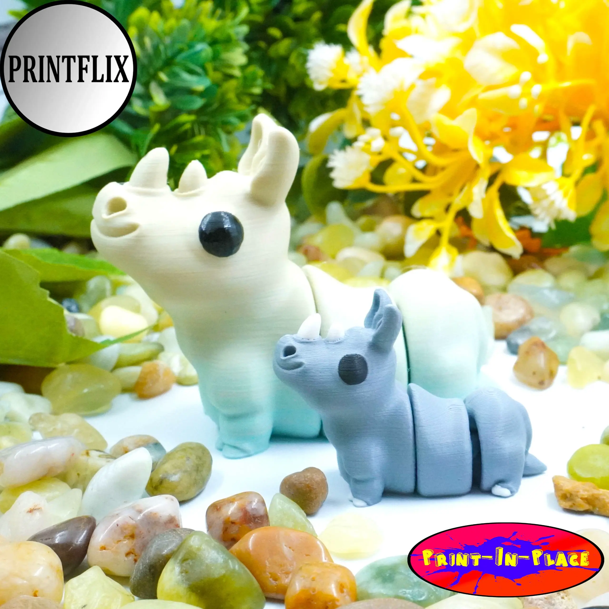 Characters & Creatures STL Download - CUTE FLEXI TINY RHINOby PRINTFLIX