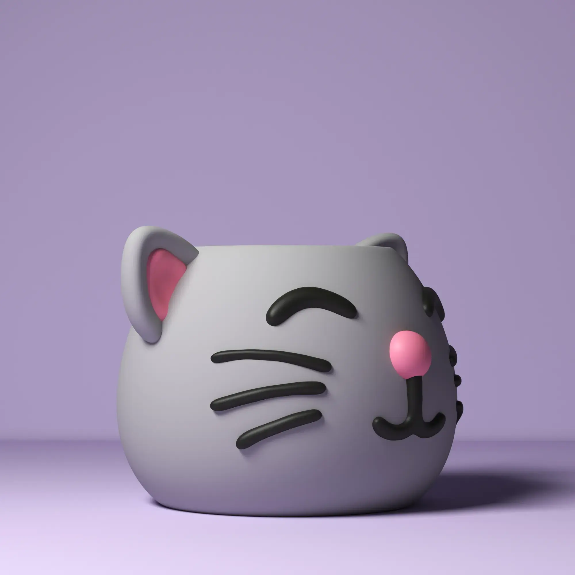 Home Decorations & Ornaments STL Descarga - Cat Planter - Pawprints