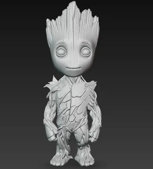 Free Characters & Creatures STL Download - I'm Grootby GoldenDawn