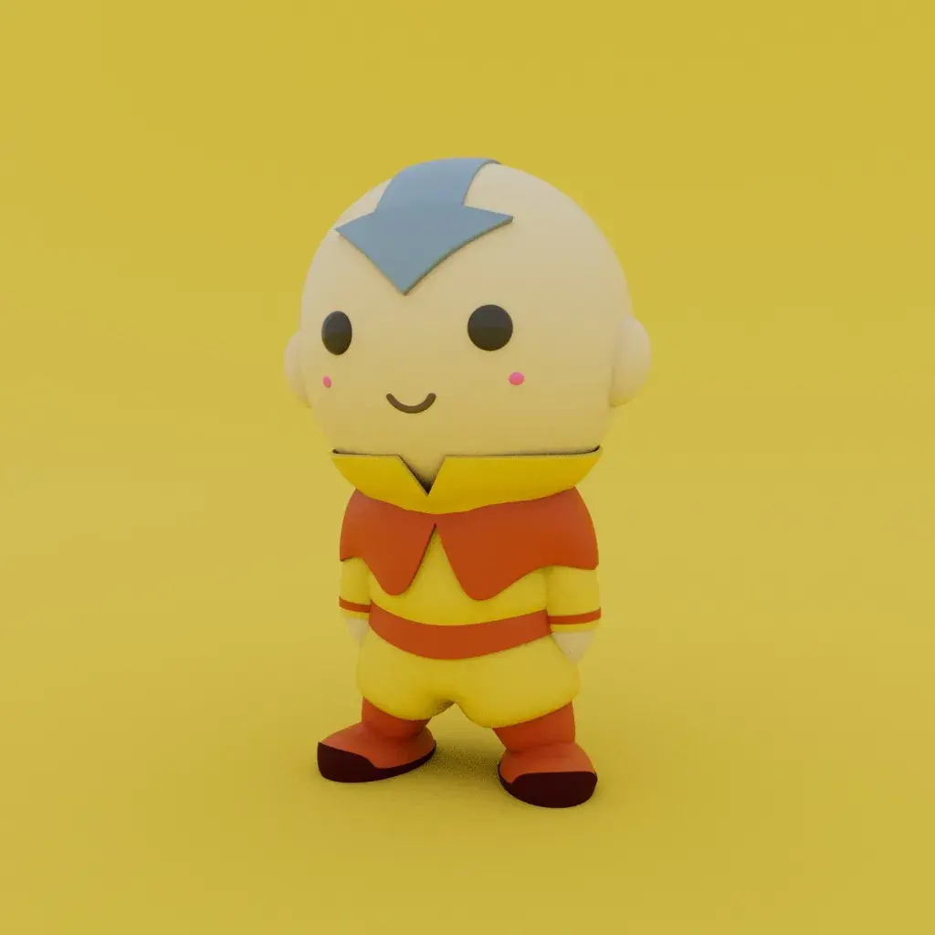 Characters & Creatures STL Download - Cute Little Aang ( Avatar : The ...