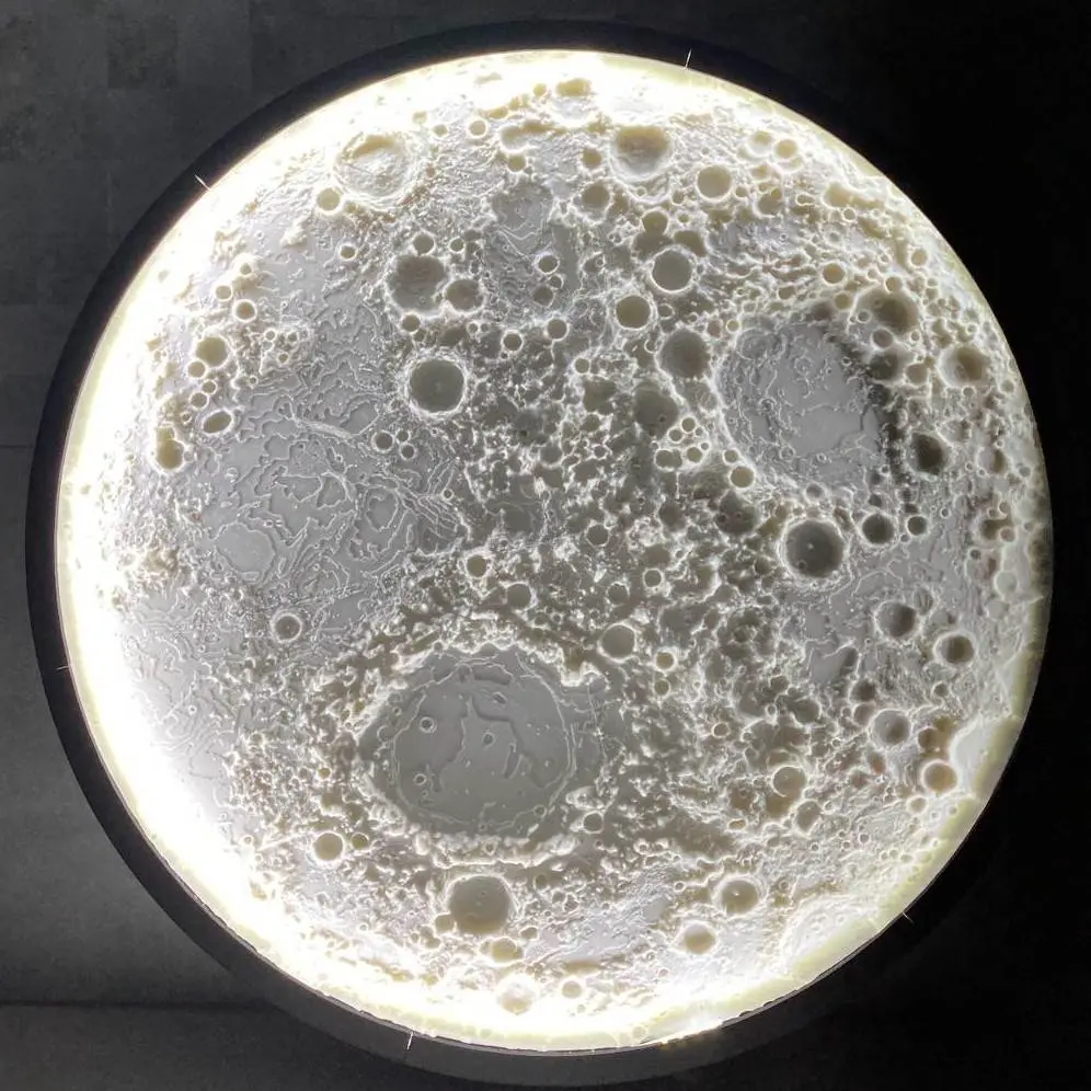 3D Printer Files | 3MF File | Illuminated moon wall lamp | Creality Cloud