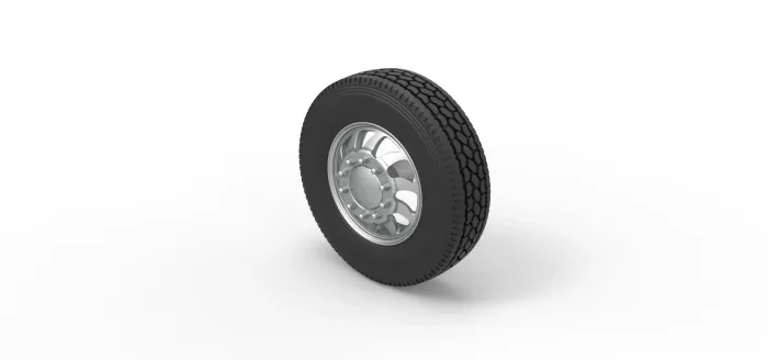 Vehicles & Machinery STL Download - Front custom wheel of semi truck ...