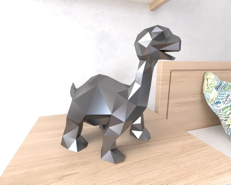 Other STL Download - Little foot Dinosaur Lowpoly Low polyby RandomThings
