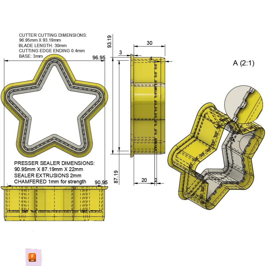 Home Decorations & Ornaments STL Download - STAR Bread/ Sandwich Cutter ...