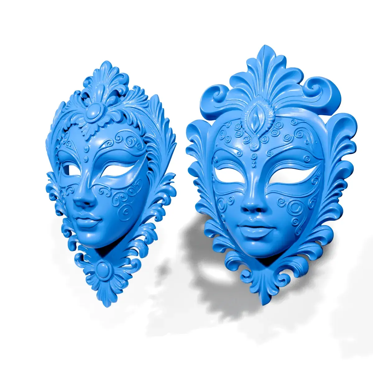 Home Decorations & Ornaments STL Download - Venetian wall masksby 3D ...