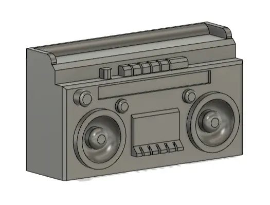 Other STL Download - 1/18 RADIO PORTATIF / BOOM BOX RADIOby ...