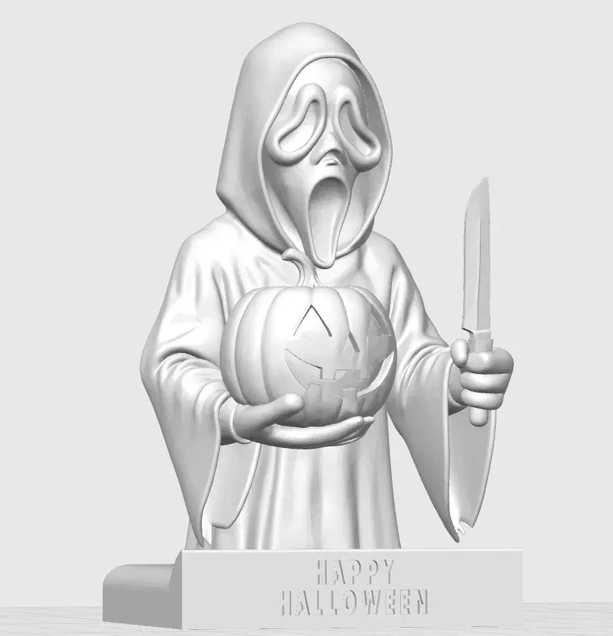 3D Printer Files | 3MF File | Scream Ghostface Halloween Model ...