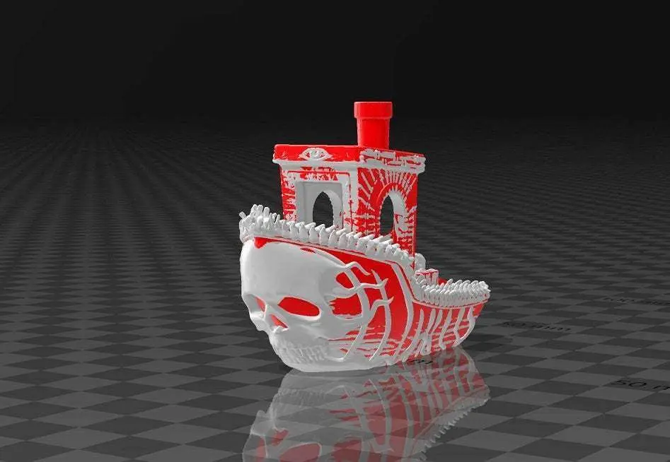 Other STL ダウンロード - Skull Benchy - Rajmi