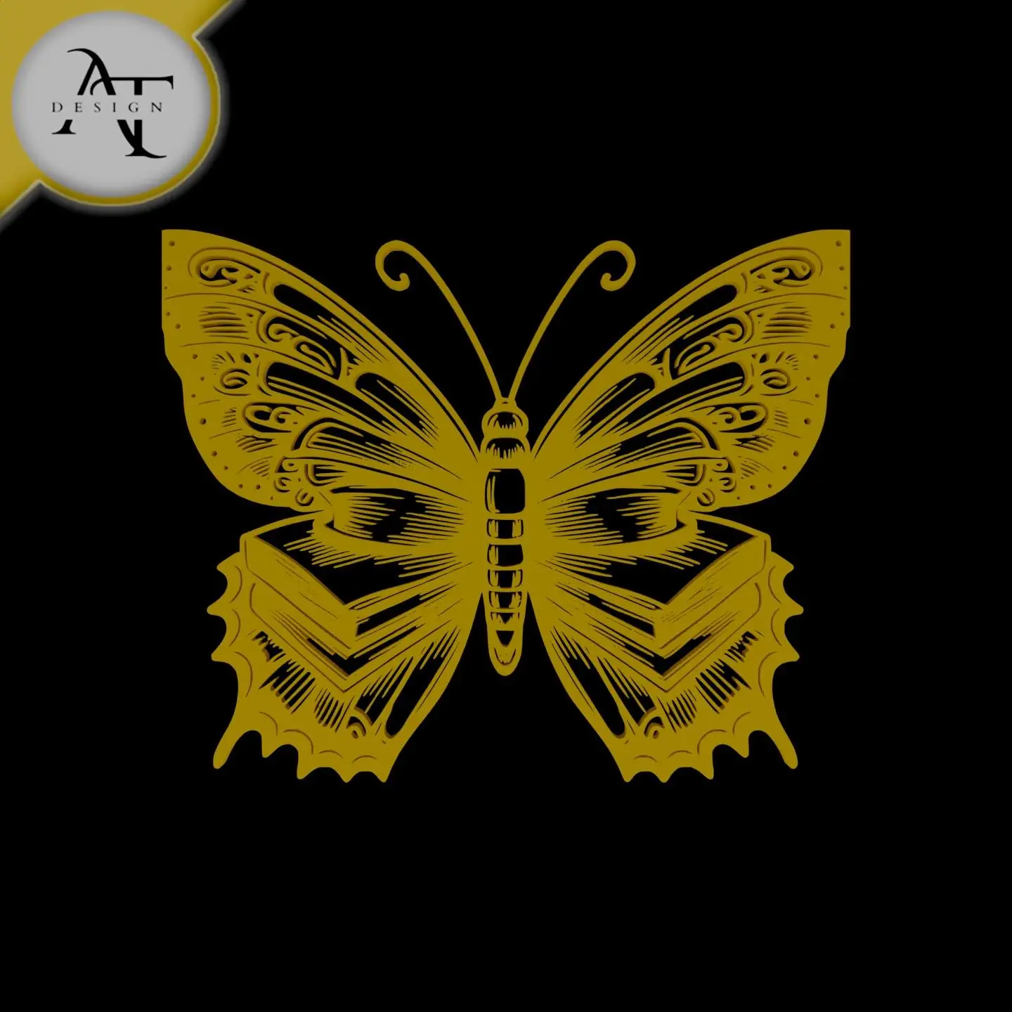 Home Decorations & Ornaments STL Download - Butterfly - Silhouette - 2D ...