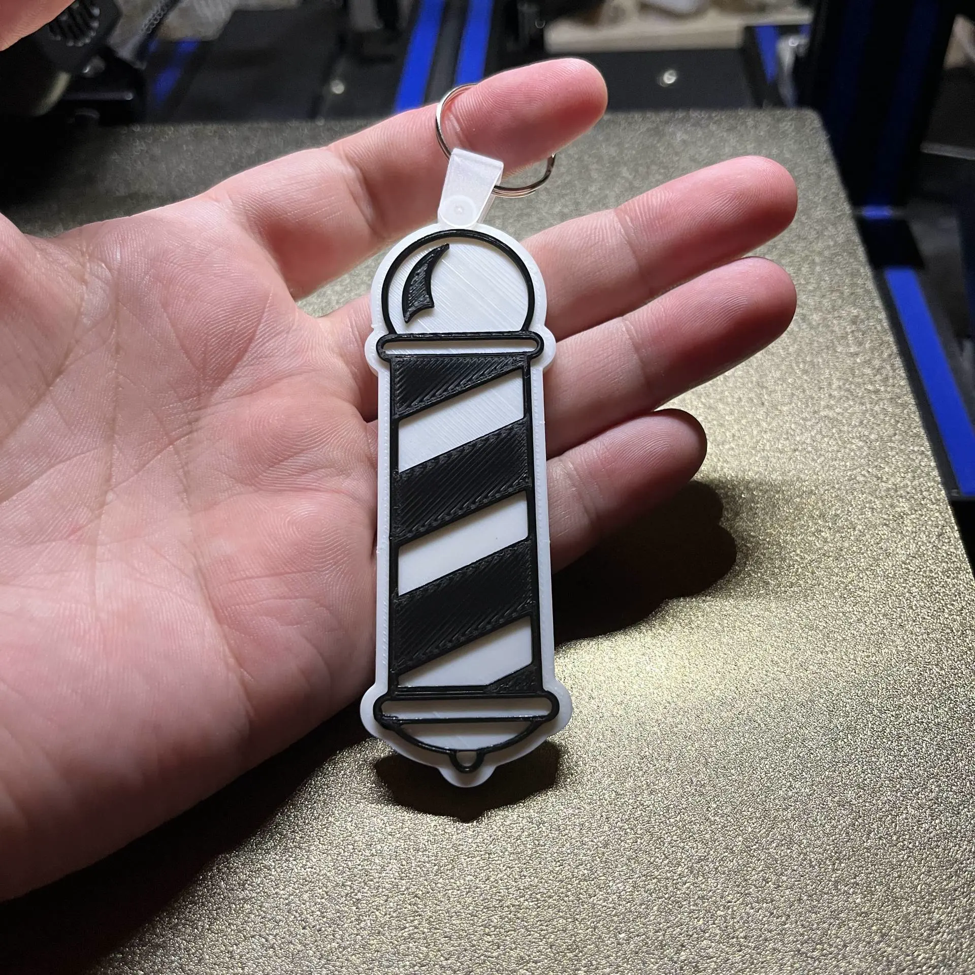 Free Personal Accessories STL Download - Barber Pole NFC Keychain – Two ...