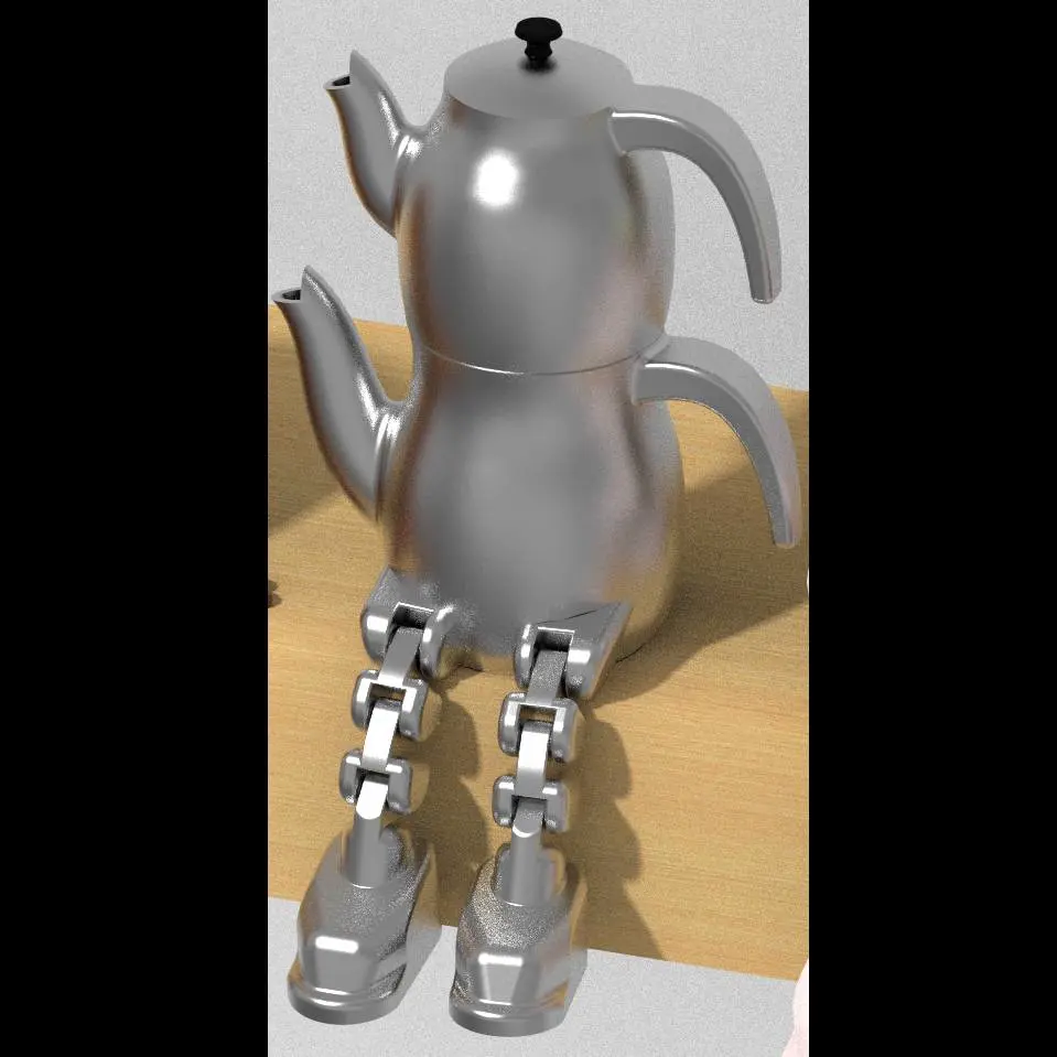 Free Sculptures & Artworks STL Download - Tea Man – Funny Sitting Cup STL Model 3D Printby STDESIGN
