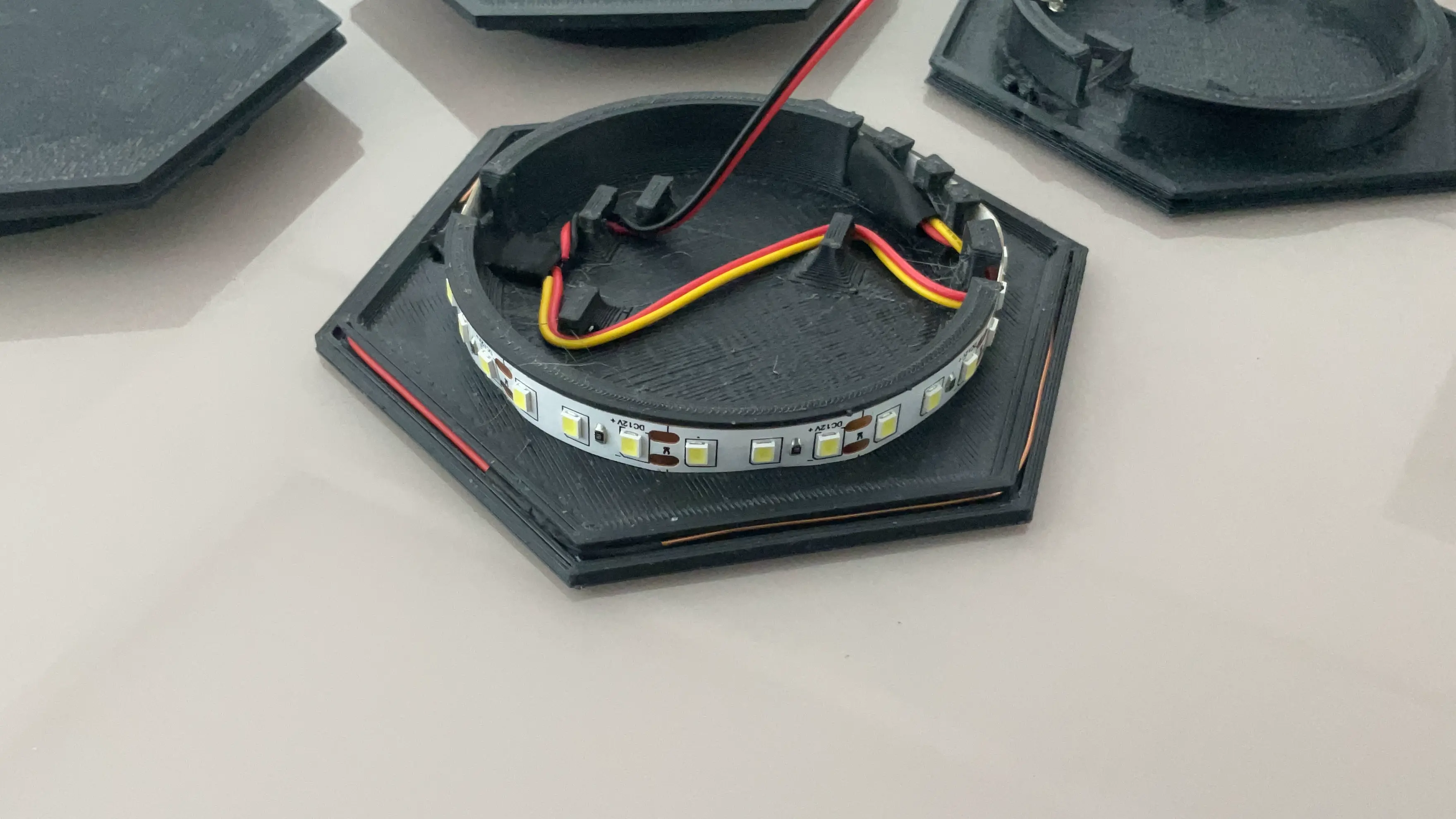 Home Decorations & Ornaments STL Download - Hexagon Table Light led ...