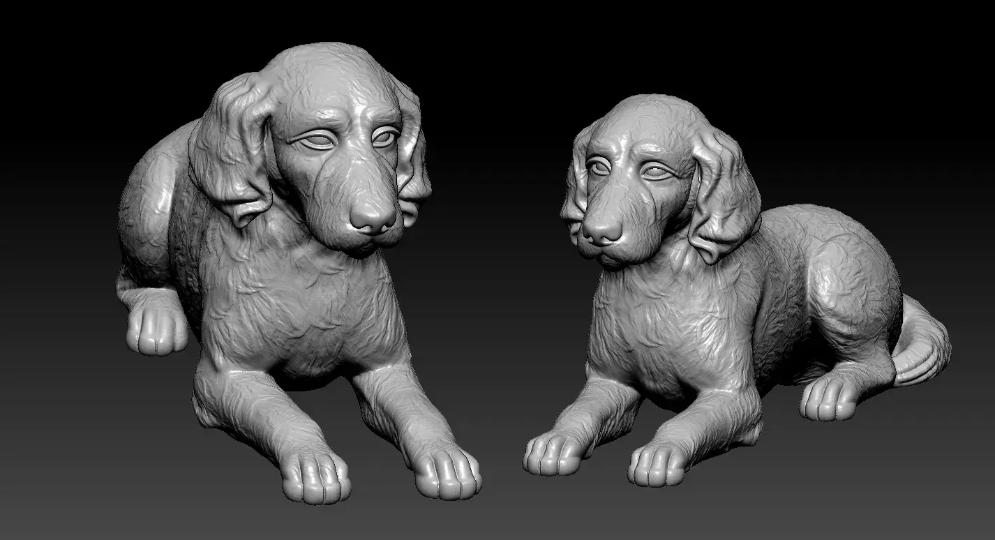 Other STL Téléchargement - Cocker spaniel lying dog model - 3D print ...