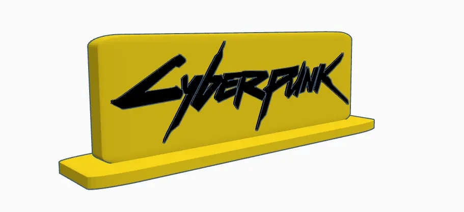 Free Digital Art STL Download - Cyberpunk Logoby Cryonix3D