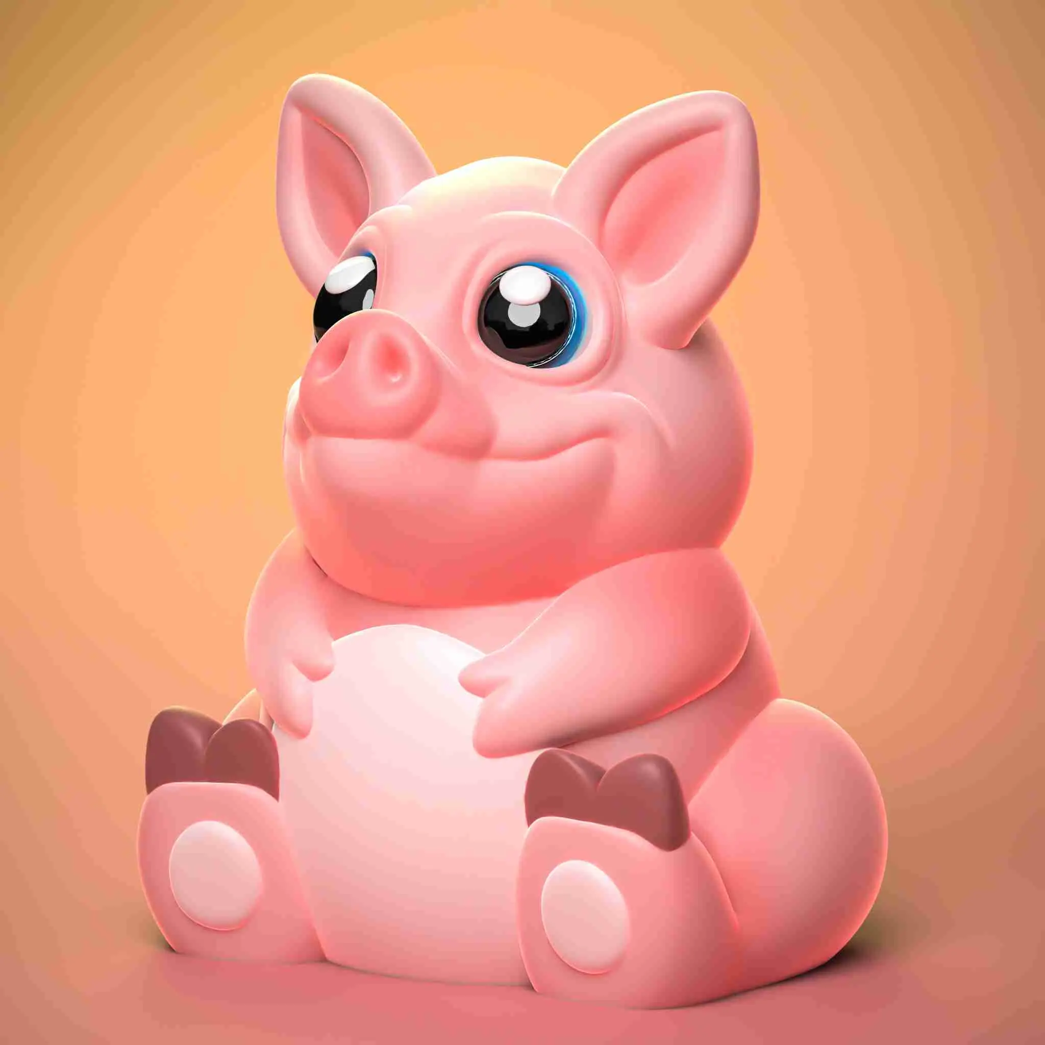 3D Printer Files | 3MF File | CUTE PIG (PRINT IN PLACE) | Creality Cloud