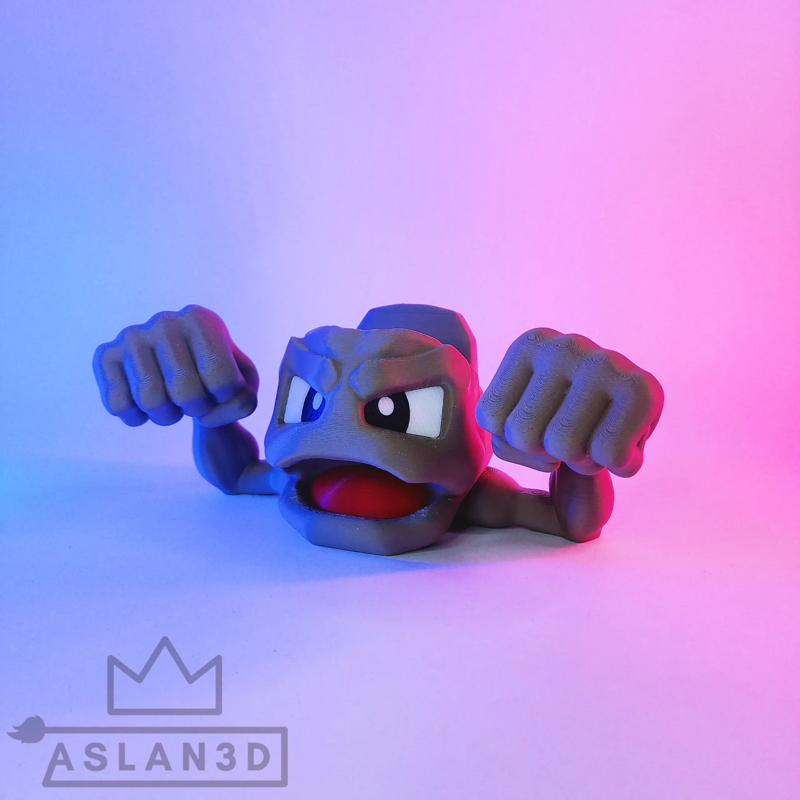 3D Printer Parts STL Descarga - GEODUDE HOLDER CONTROLLER - BY COLORS ...