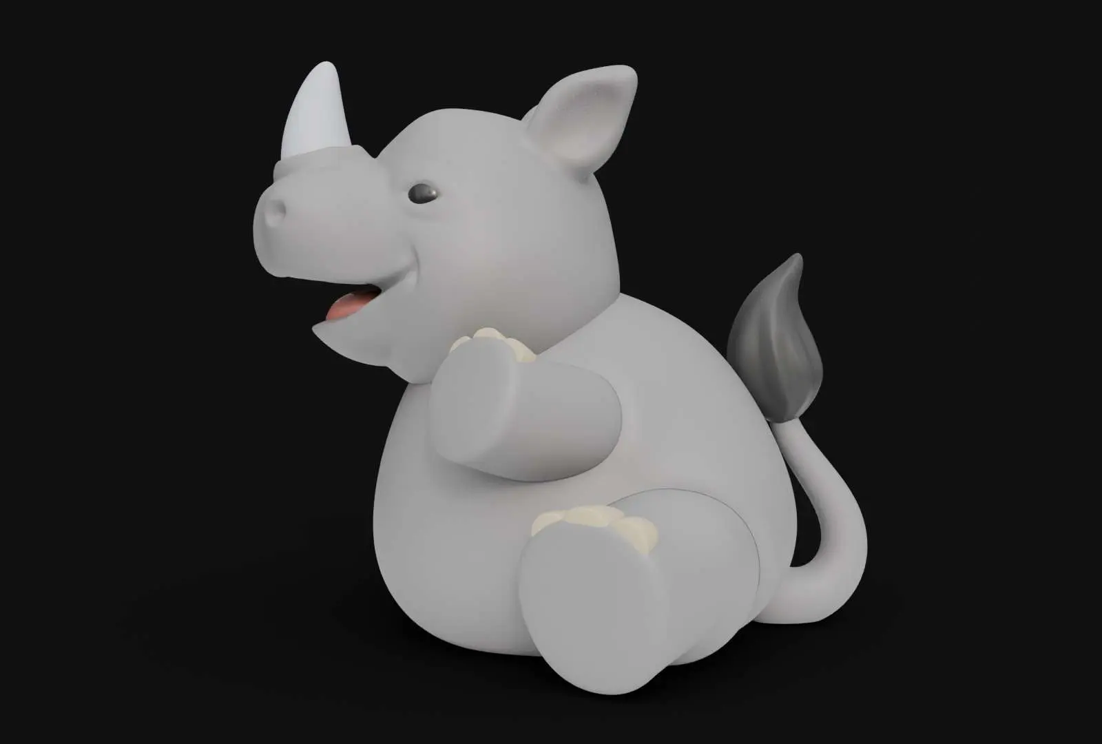 Chibi Rhinoceros Piggy Bank | 3D models download | Creality Cloud
