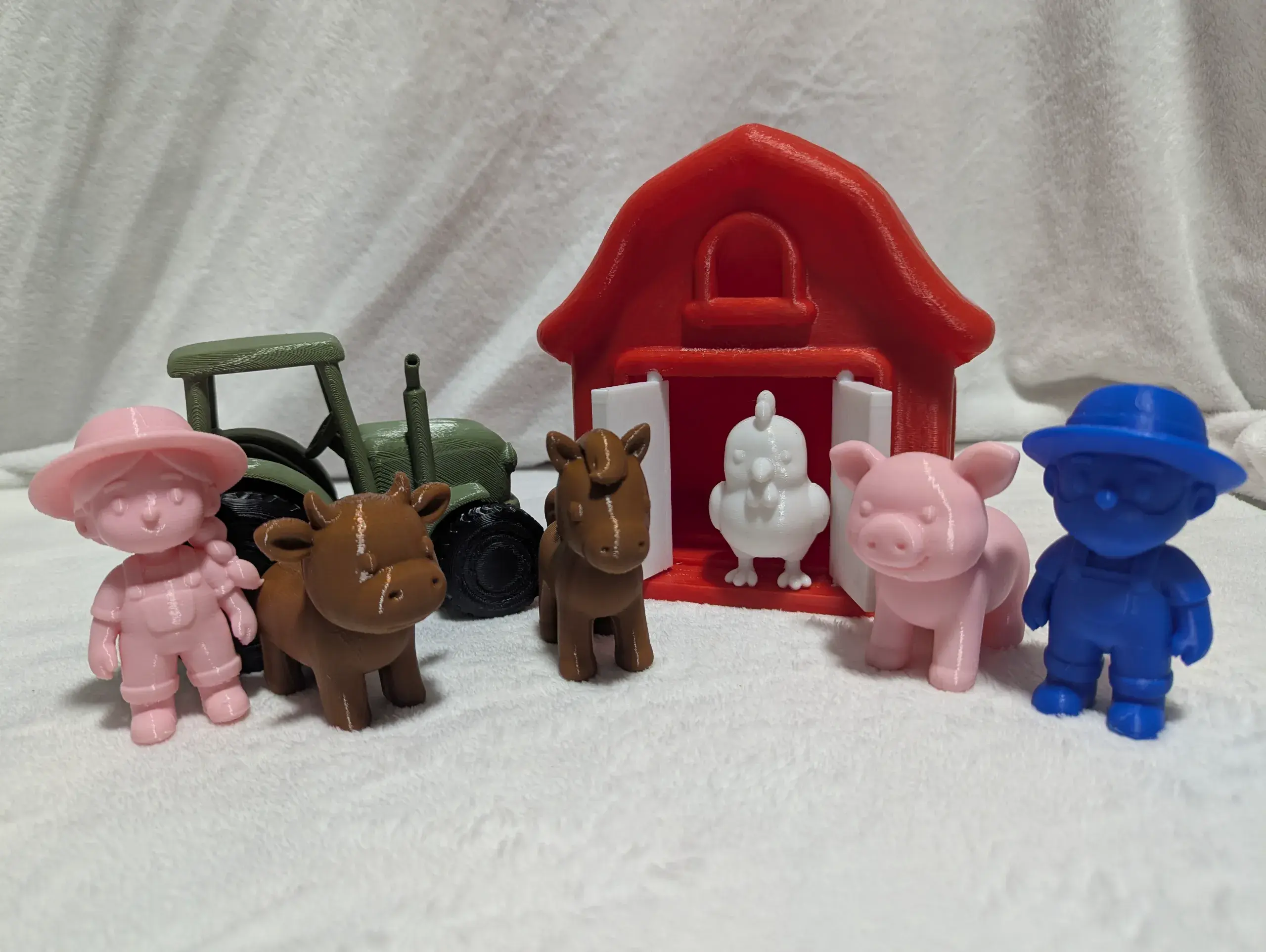 3D Printer Files | 3MF File | Farmers and Animals Farm Set | Creality Cloud