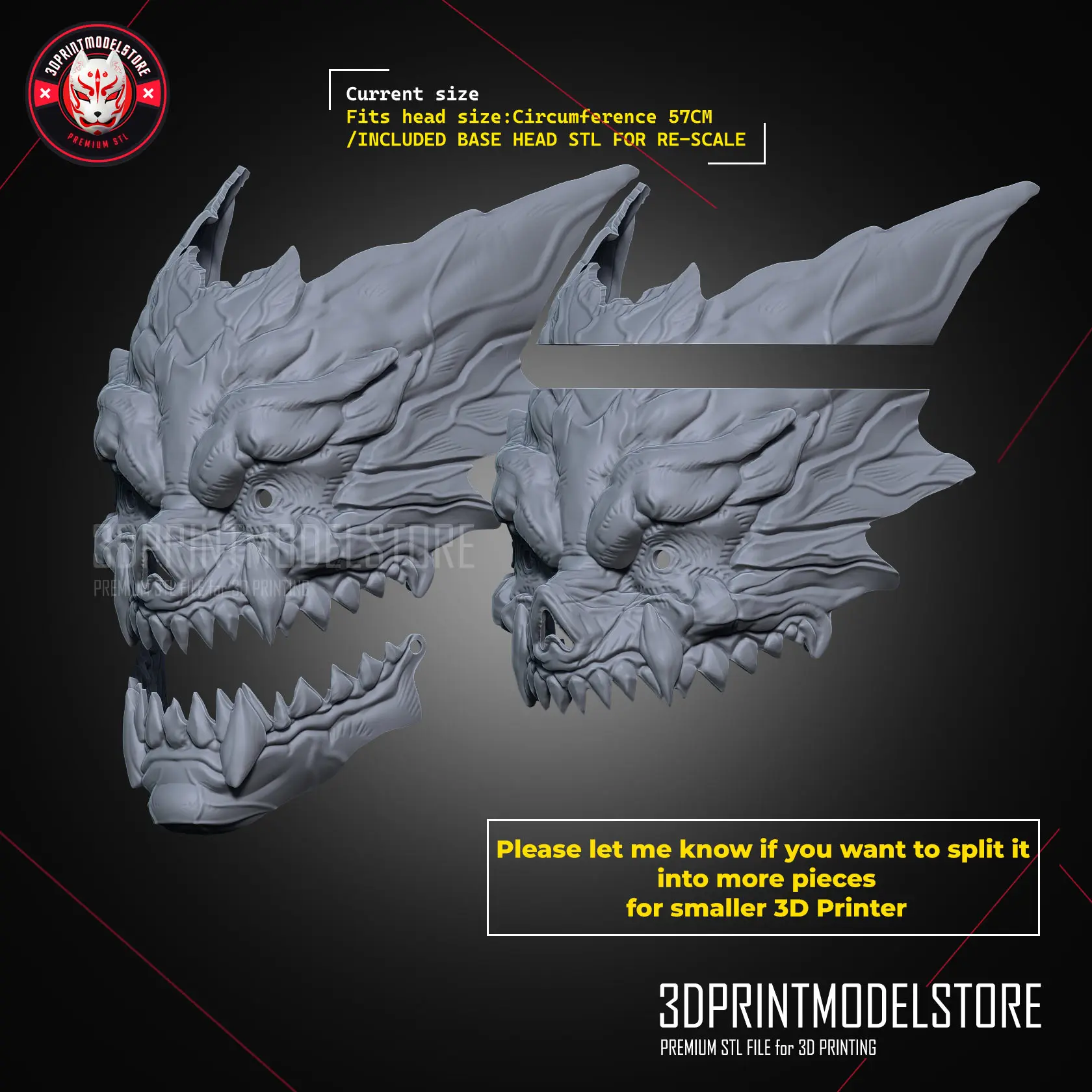 Cosplay Stl Download Kaiju No 8 Mask Hibino Kafka Cosplay Monster