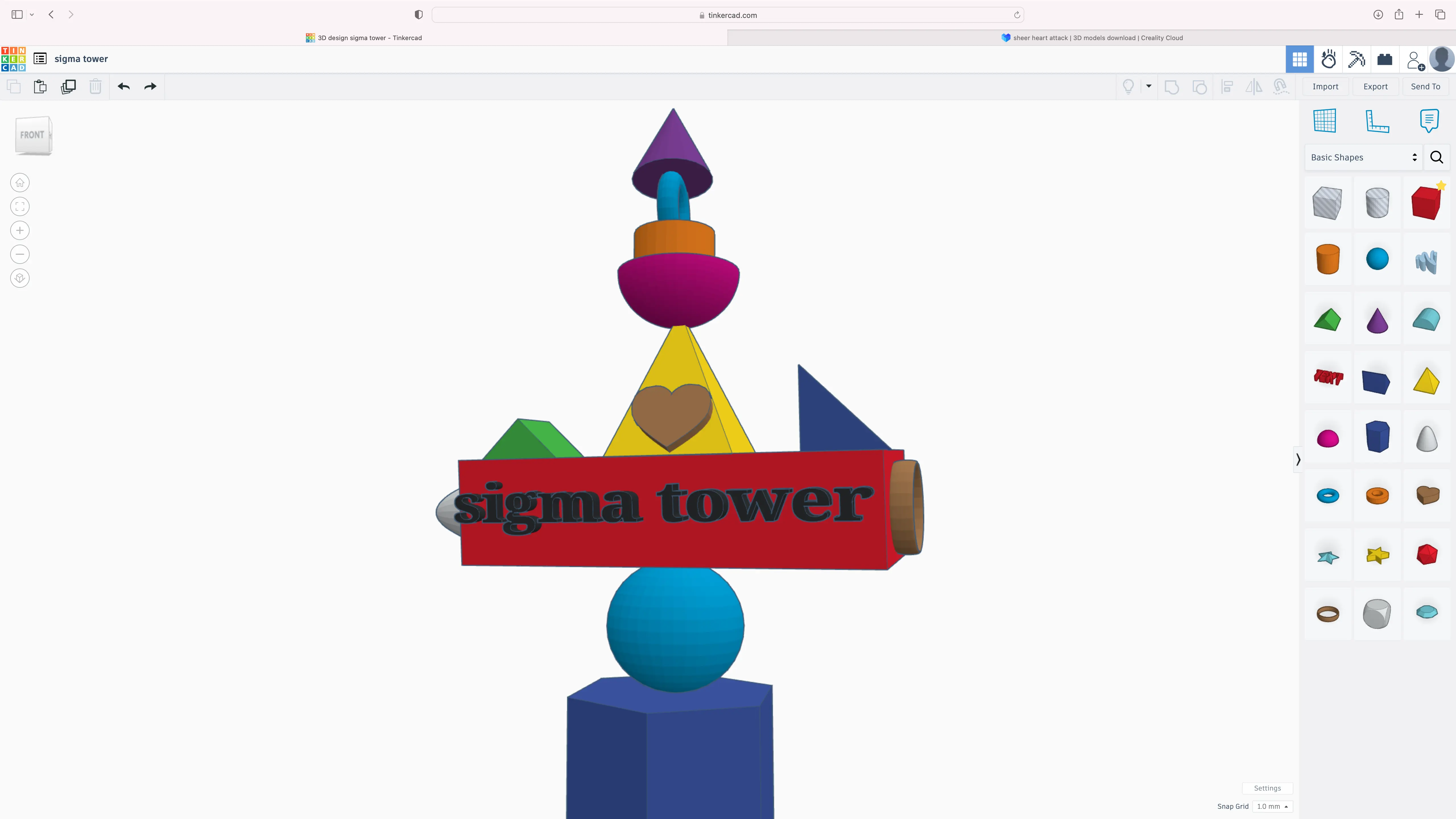 3D Printer Files | 3MF File | sigma tower top half | Creality Cloud