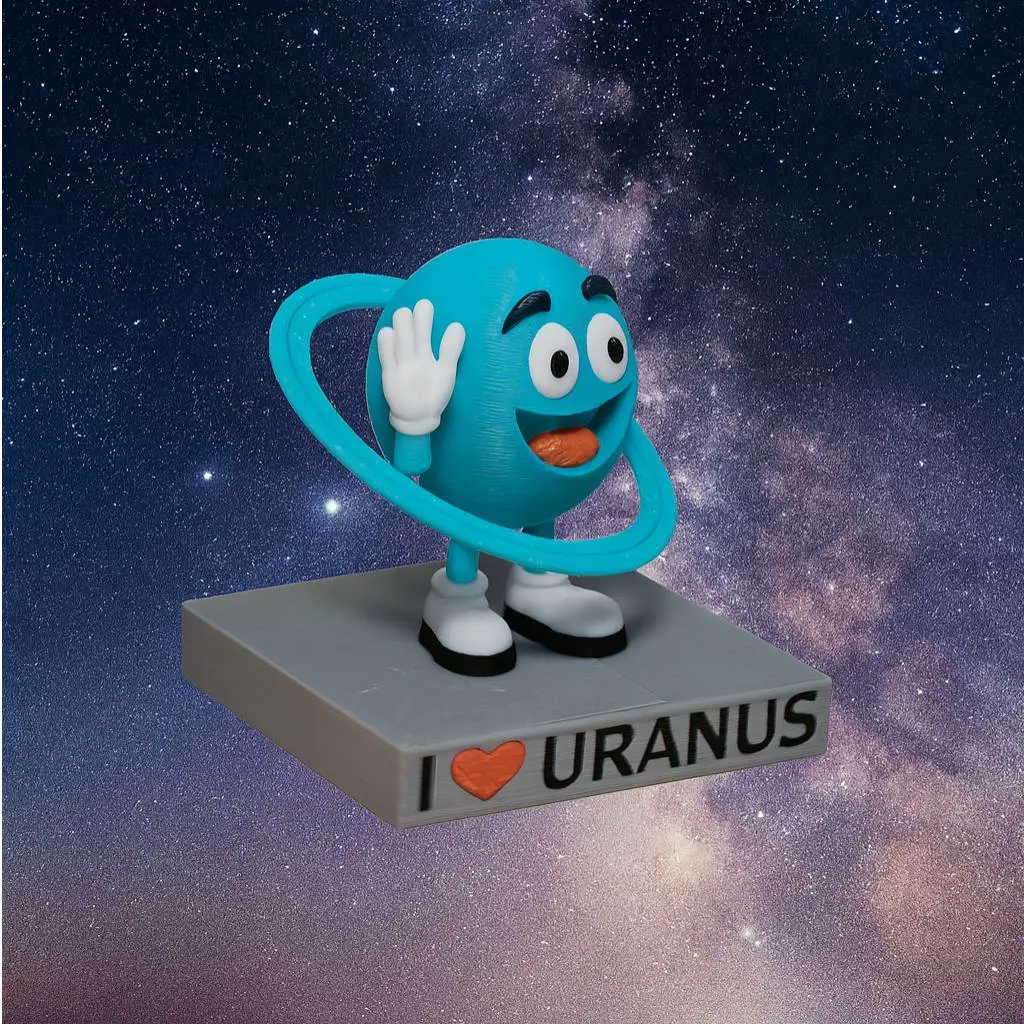 3D Printer Files | 3MF File | I love URANUS Planet theme statue ...