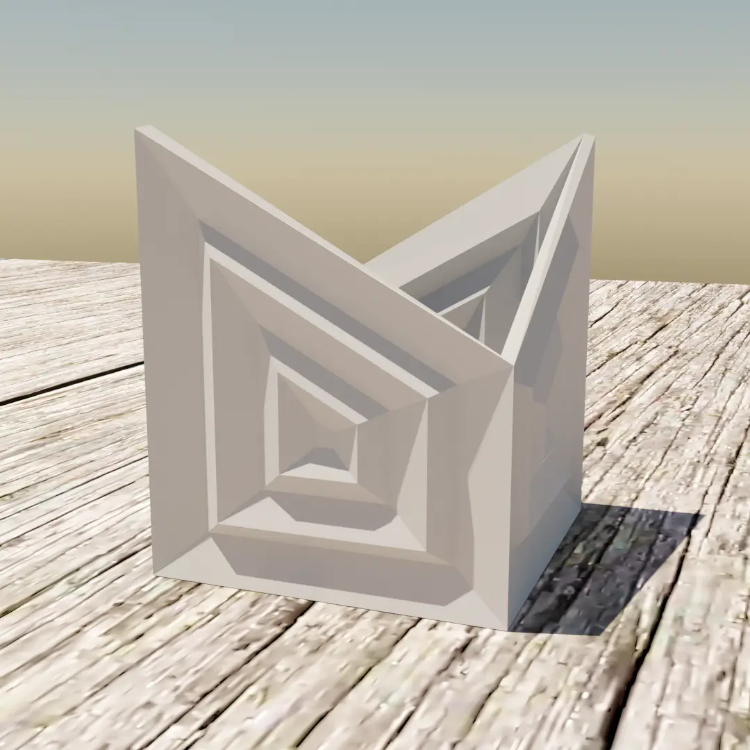 Digital Art STL Download - geometric "origami" planterby Dcubex studio
