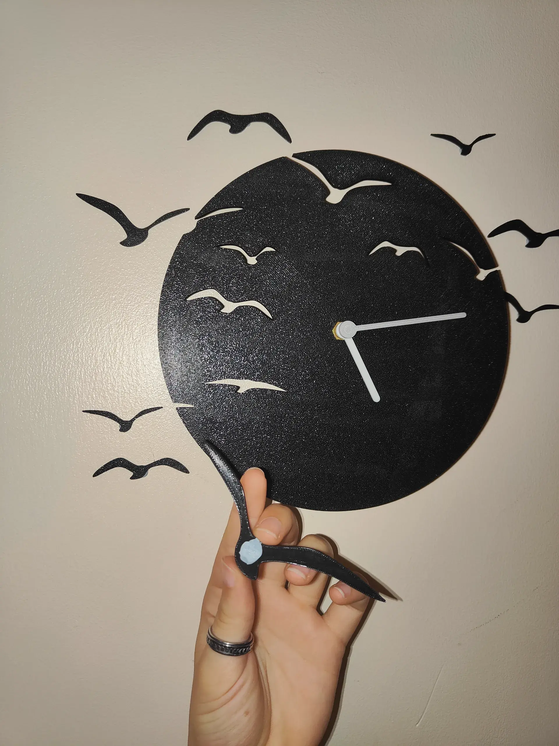 3D Printer Files | 3MF File | The 'Time Flies' Clock, Bird Flock Wall ...