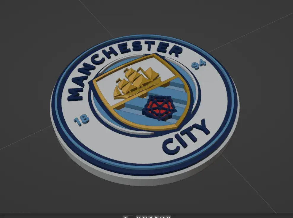 3D Printer Files | 3MF File | Manchester City Magnet | Creality Cloud