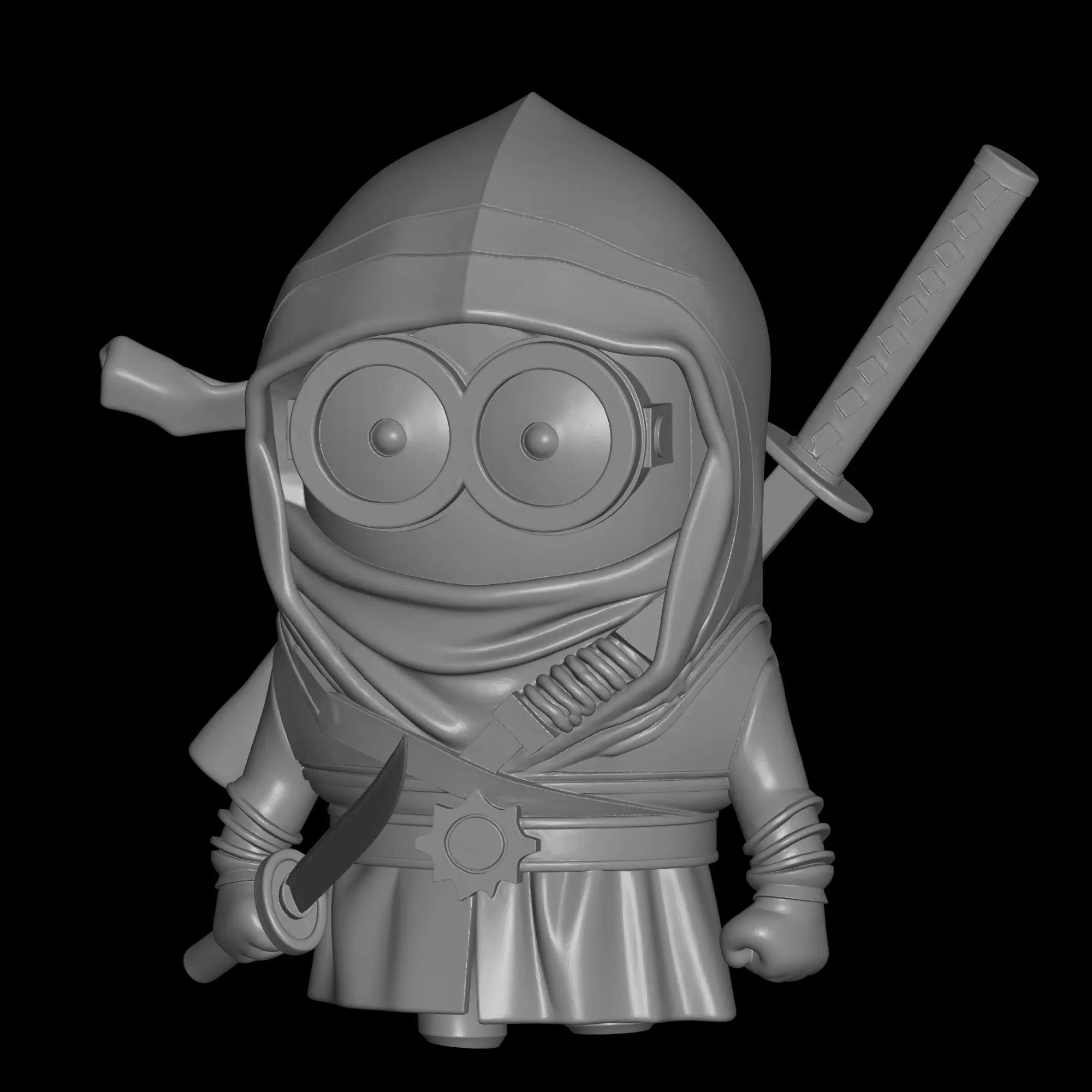 Characters & Creatures STL Download - ninja minionby BiLeN MeSH SToRe