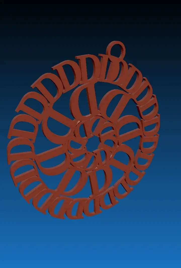 3D Printer Files | 3MF File | Snowflake Ornament Letter D | Creality Cloud