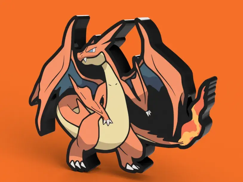 3D Printer Files | 3MF File | Mega Charizard Y Lightbox | Creality Cloud