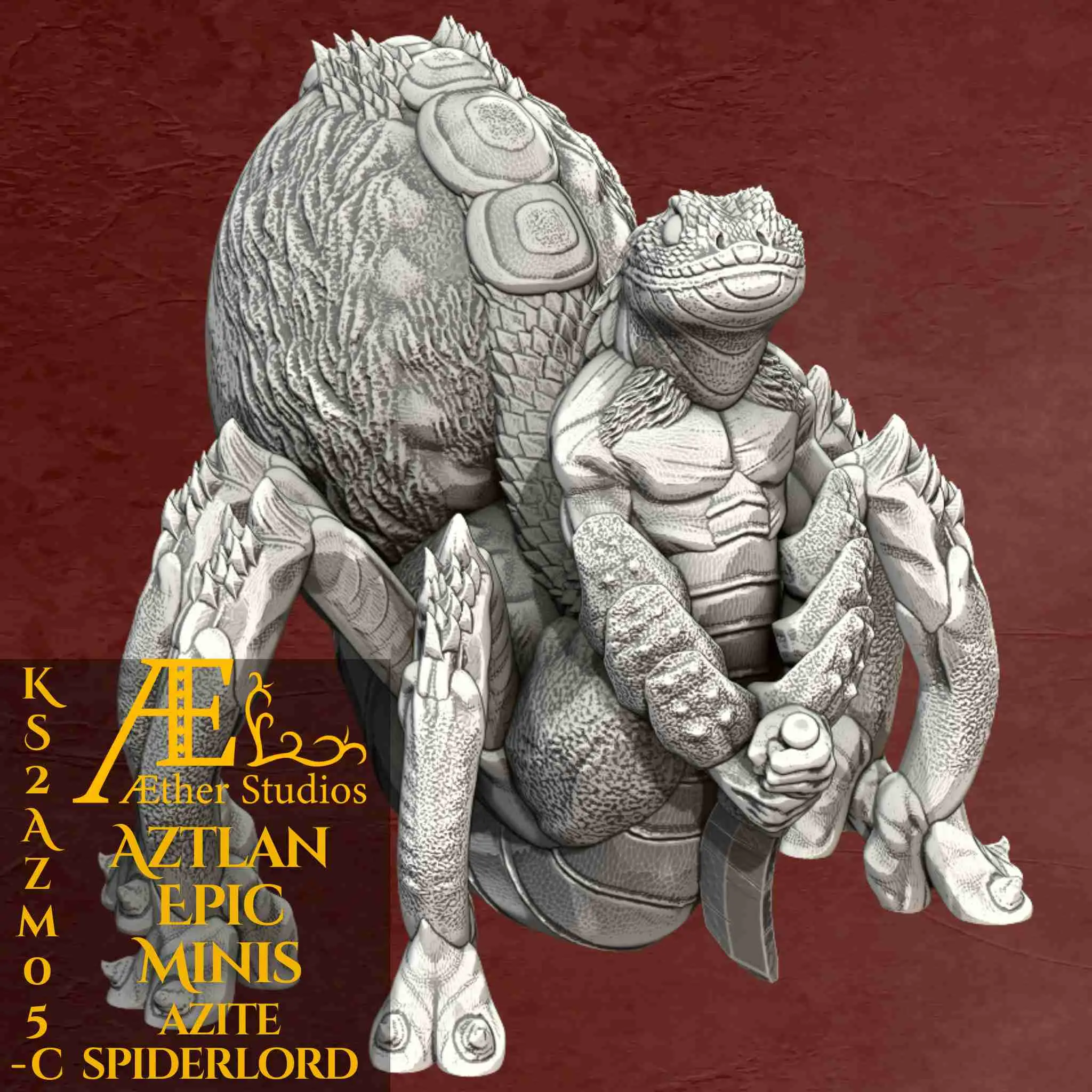 Characters & Creatures STL Download - KS2AZM05-C Azite Spiderlordby ...