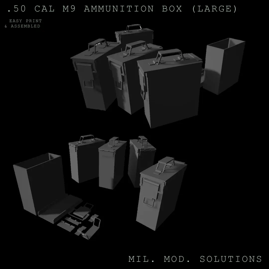 Miniature Games & Accessories STL Download - .50 CAL M9 Munitionskiste ...