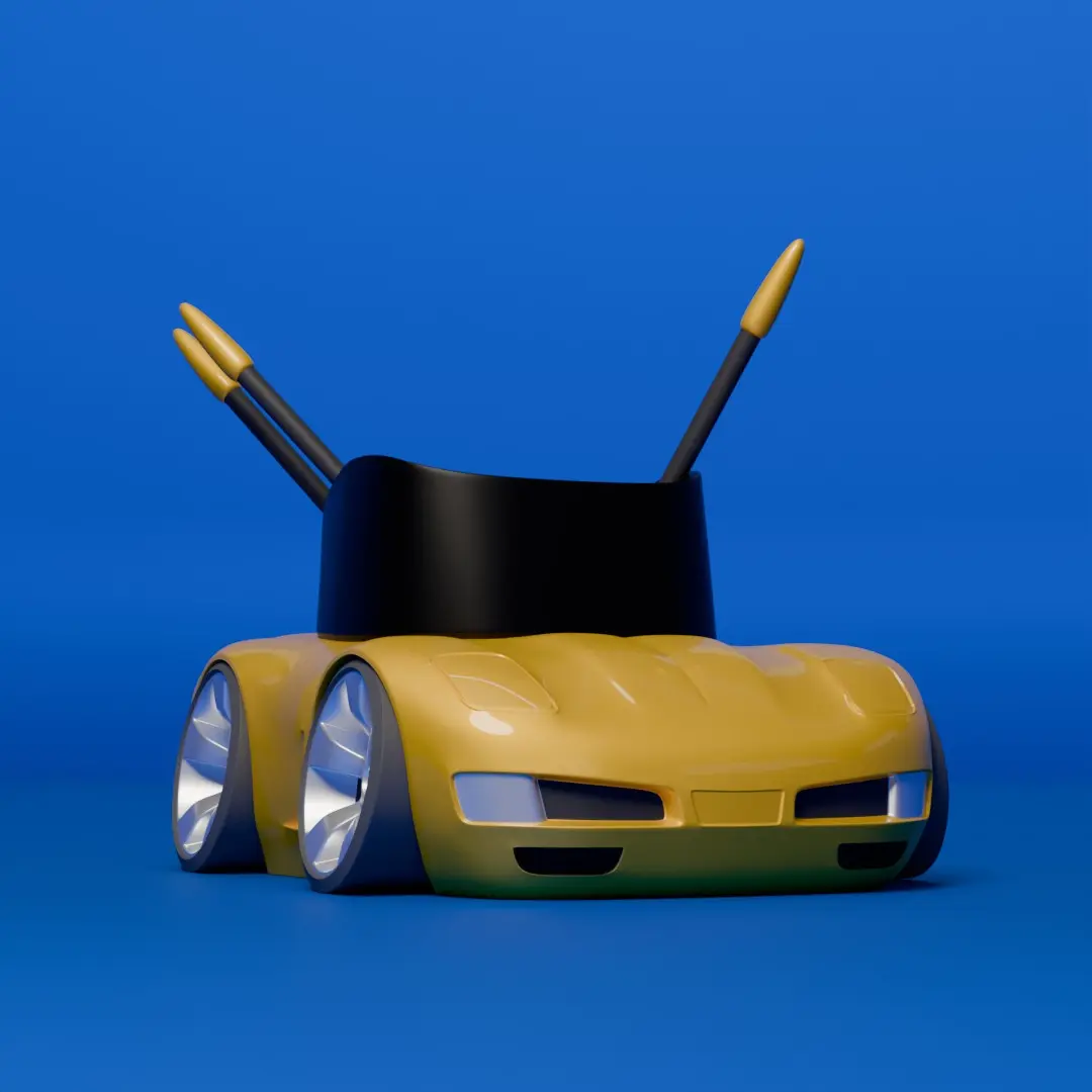 Tools & Spare Parts STL Download - Corvette C5 Pen Holderby TWIST3D MODELS