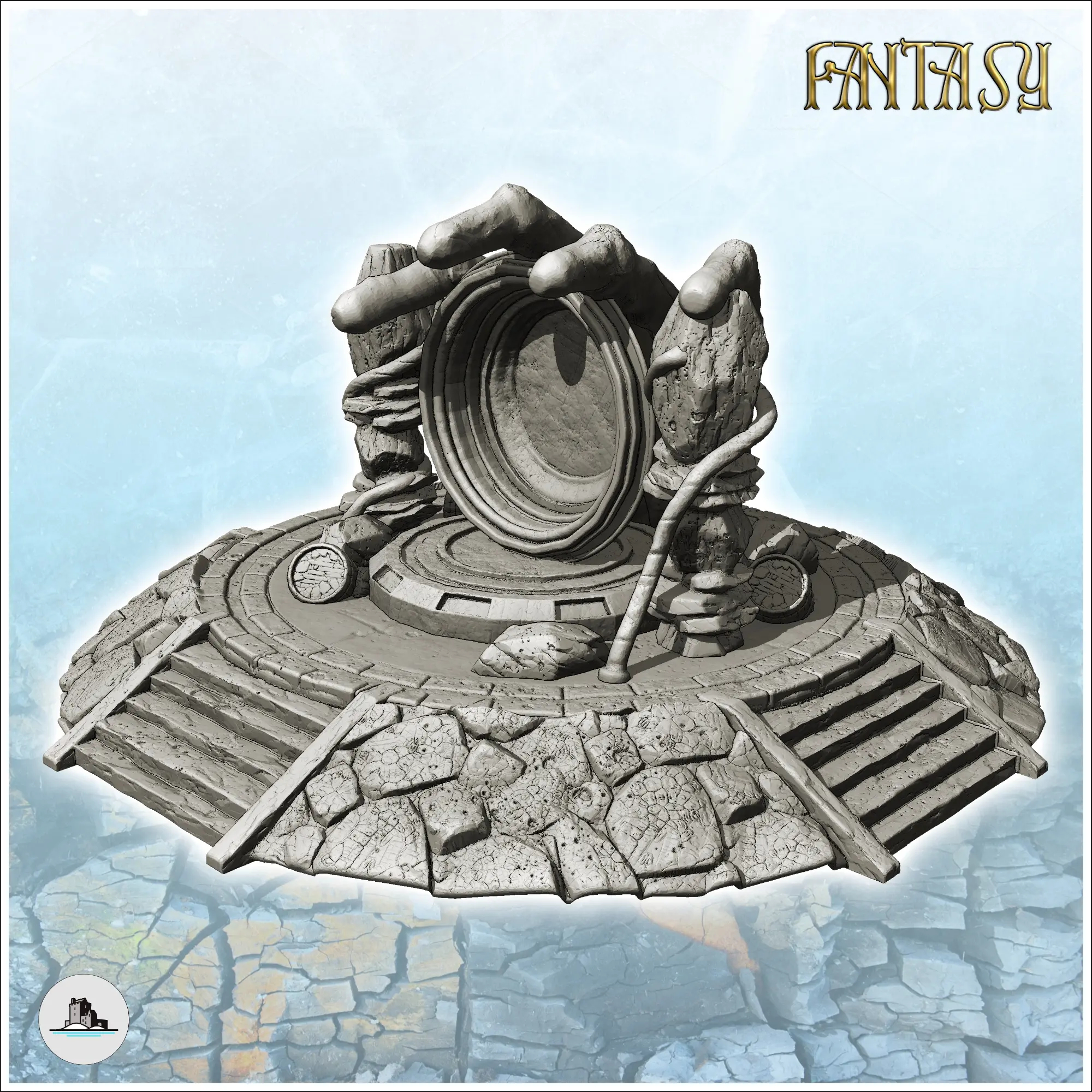 Miniature Games & Accessories STL Download - Fantasy altar on platform ...