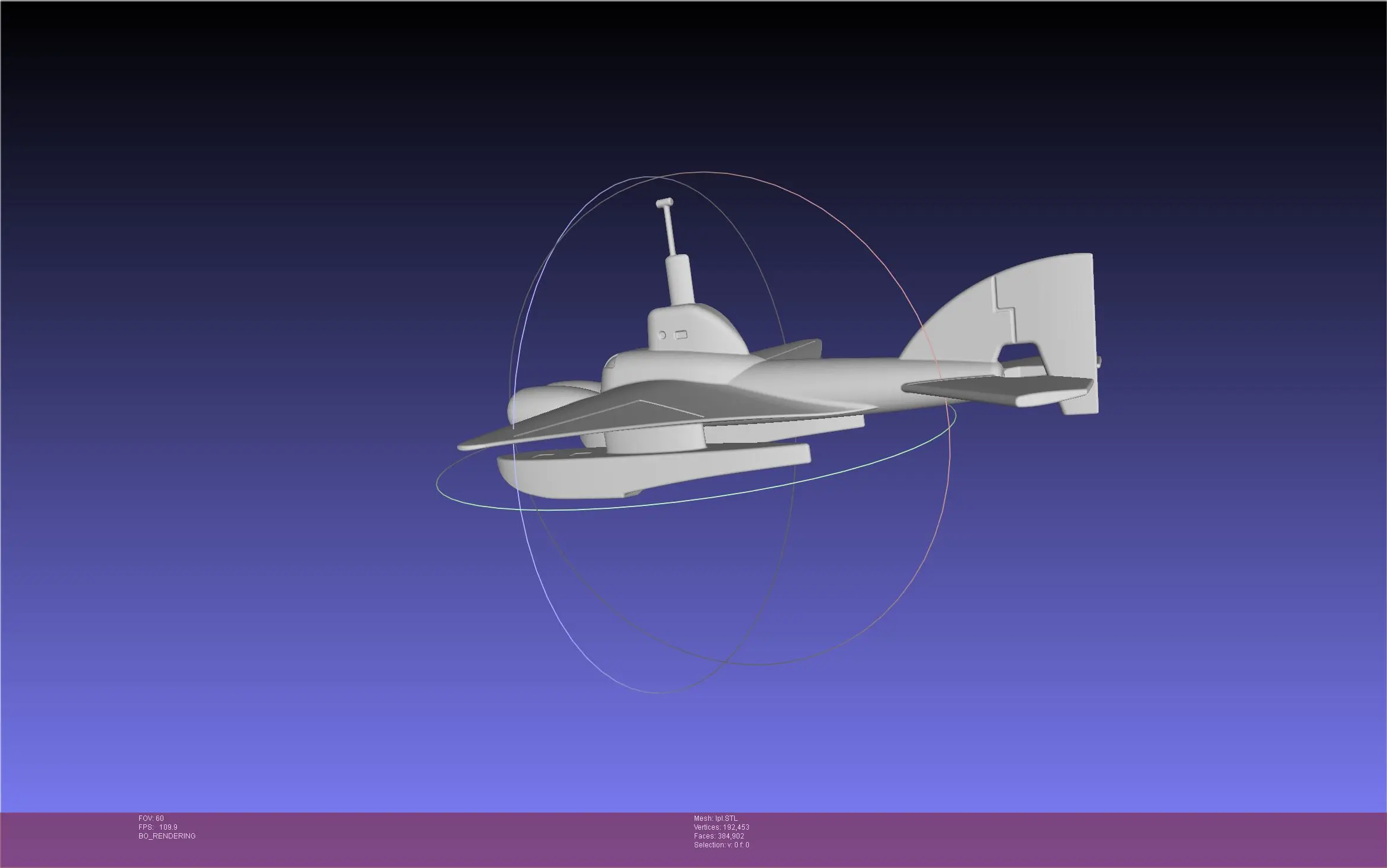 Vehicles & Machinery STL Download - LPL Flying Submarine Modelby Julian ...