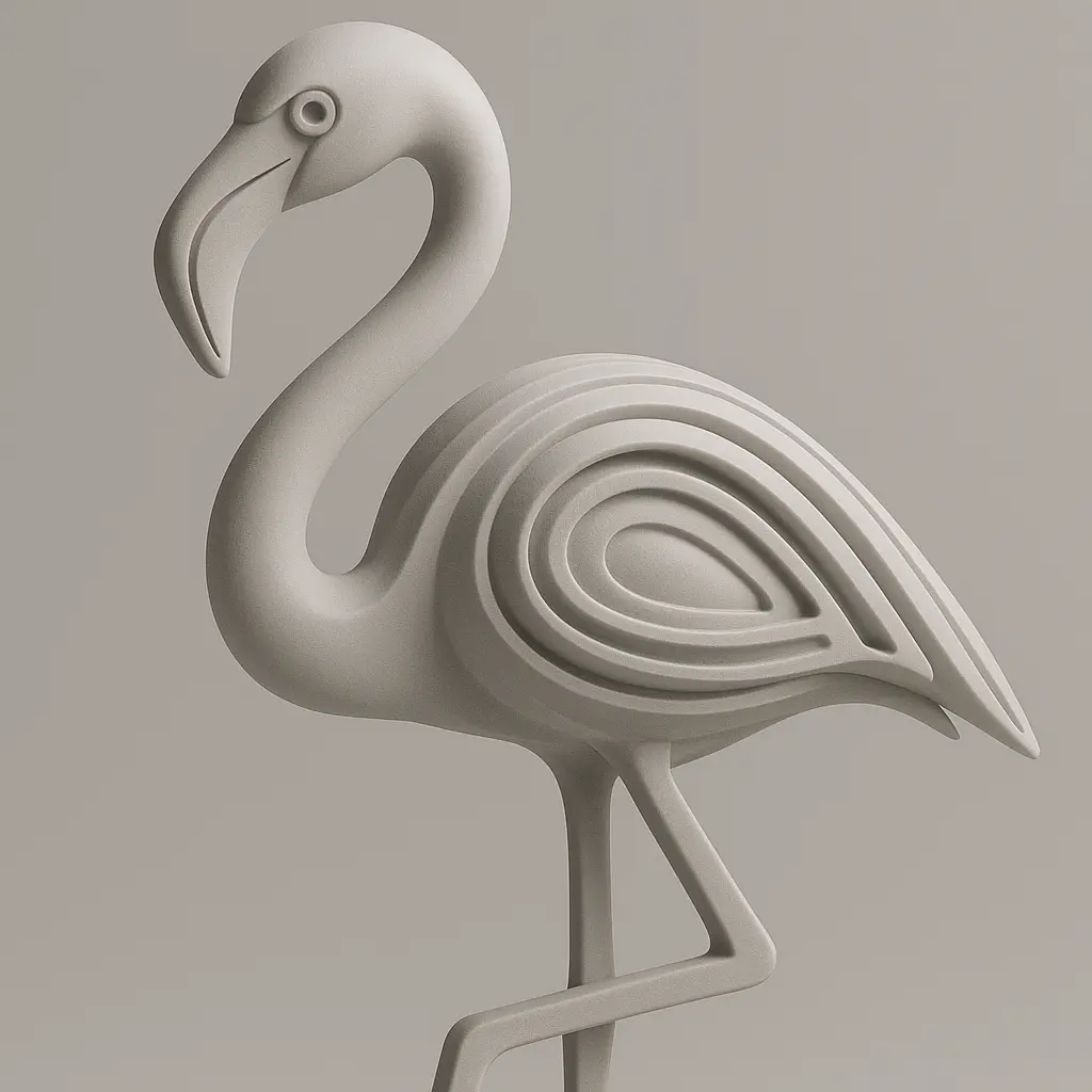 Free Other STL Download - designer flamingo sculptureby TIZI7790